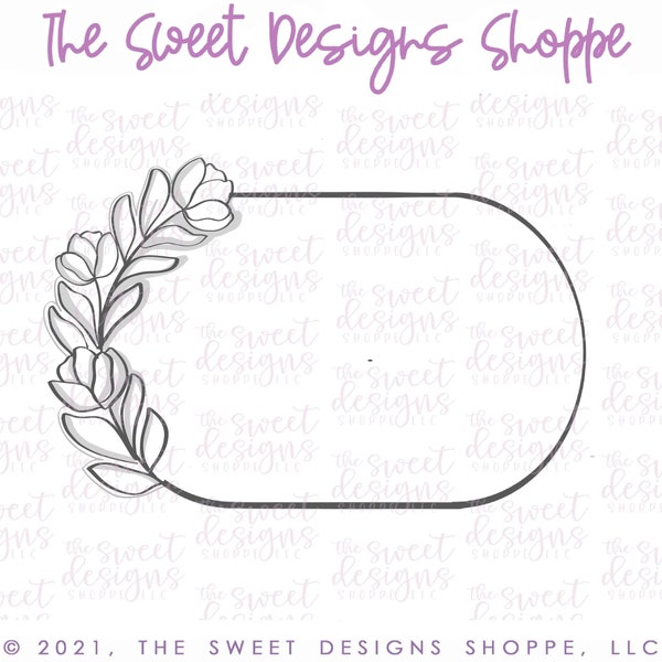 Floral Plaque Cookie Cutter - Etsy