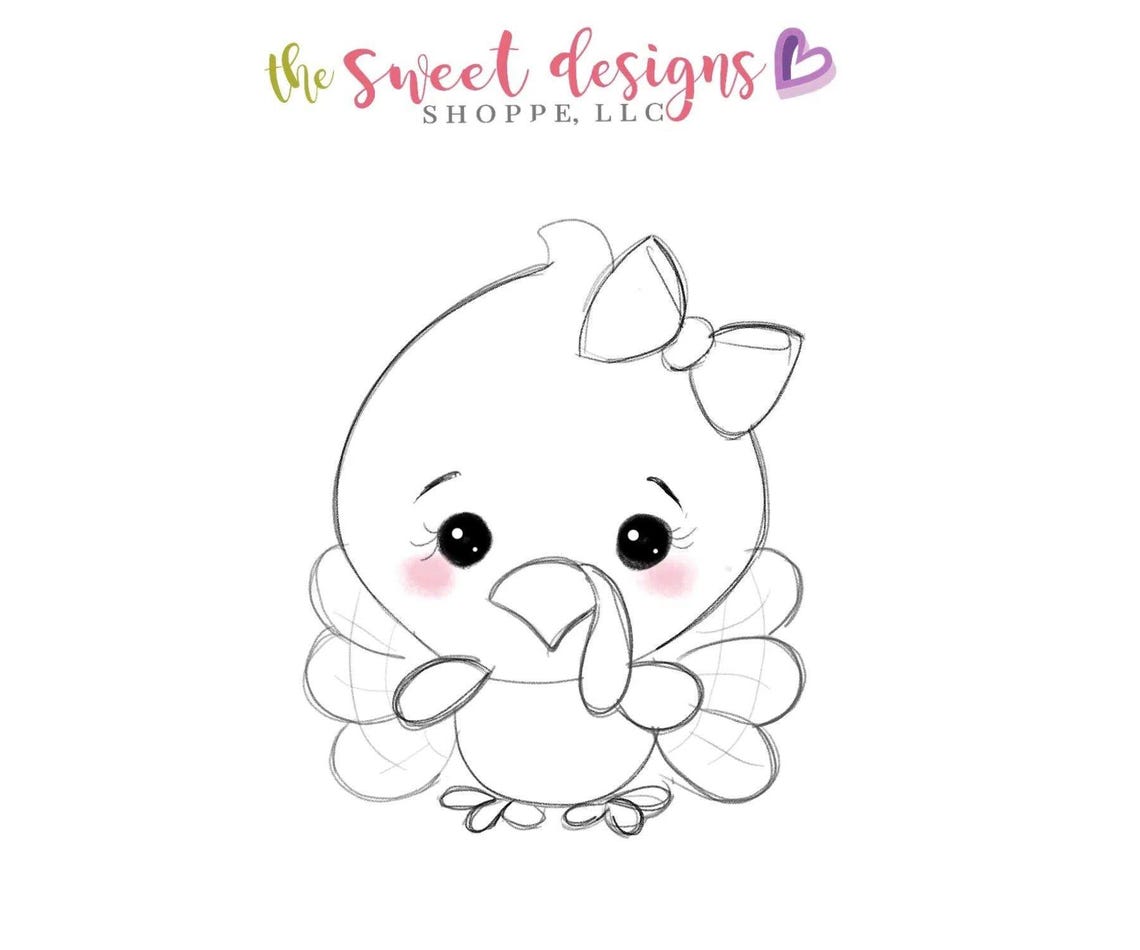 Girly Turkey V2 - Cookie Cutter - Etsy