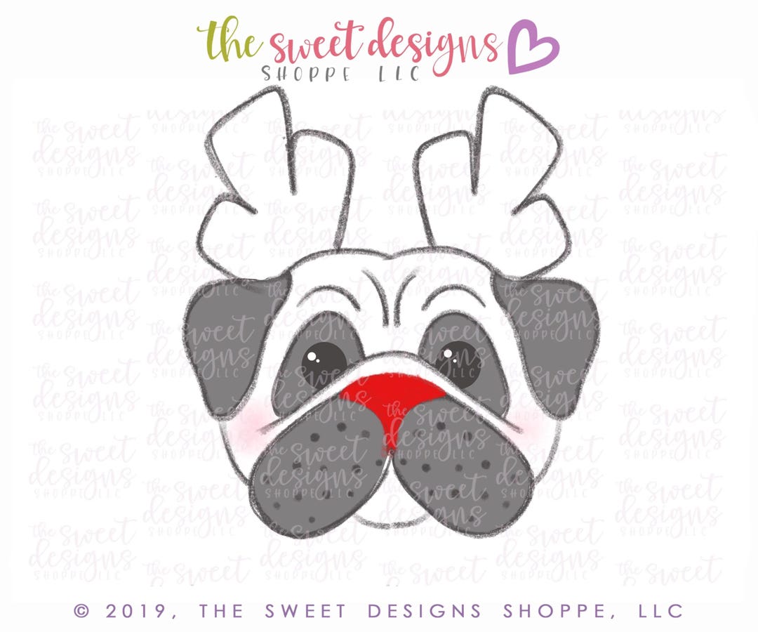 Rudolph Pug - Cookie Cutter - Etsy