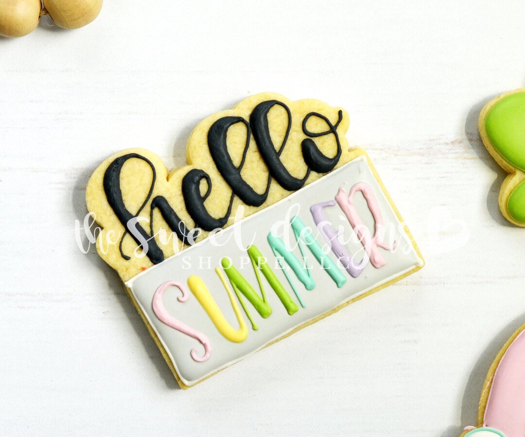 Hello Summer Plaque - Cookie Cutter - Etsy