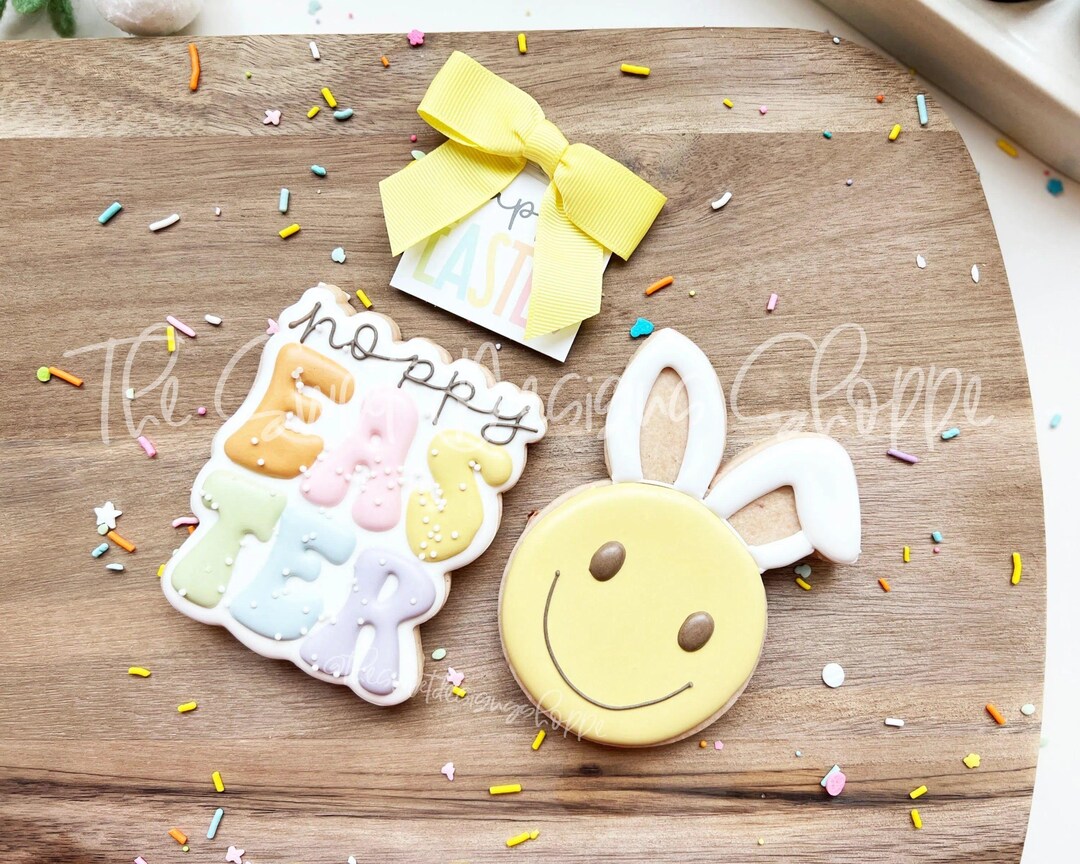 Groovy Easter Smiley Face Set - Set of 2 - Cookie Cutters - Etsy