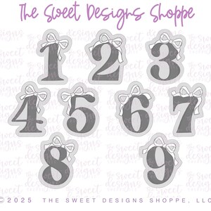 Coquette Numbers Set - Set of 9 - Cookie Cutters - ETSY - Etsy