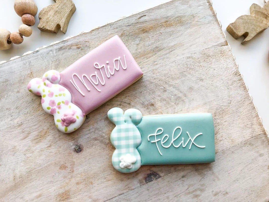 Bunny Name Tag - Cookie Cutter - Etsy