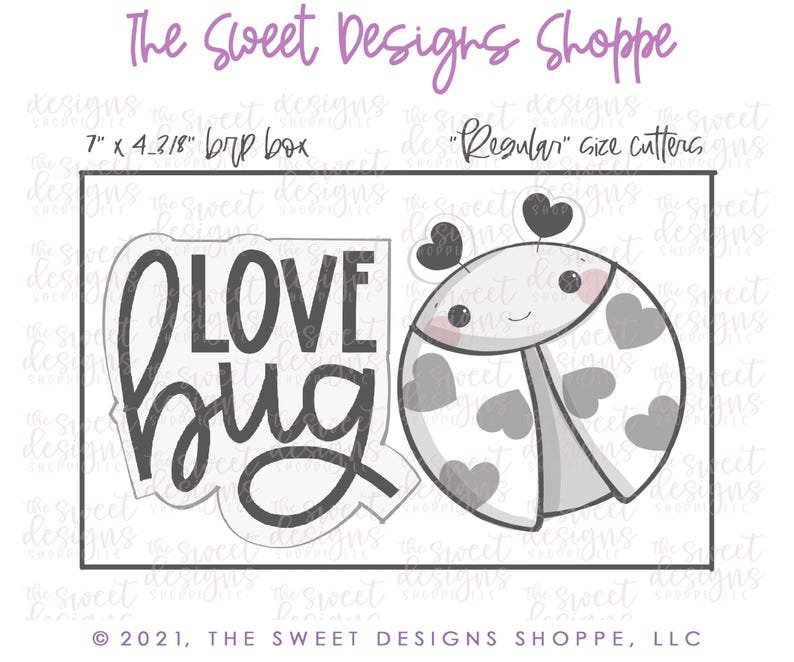 Love Bug and Bug Love Plaque Set - 2 Piece Set - Cookie Cutters - Etsy