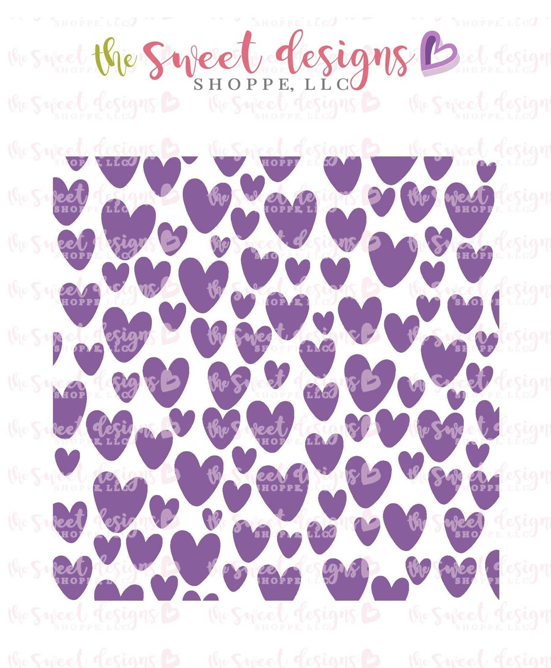 Freehand Hearts Stencil - for "mini" Hearts - Etsy