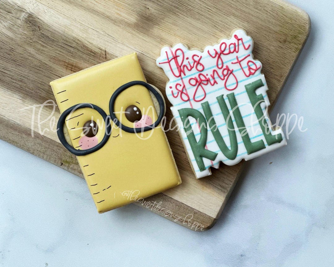 Happy Ruler and RULE Plaque Cookie Cutter Set - 2 Piece Set - Cookie ...
