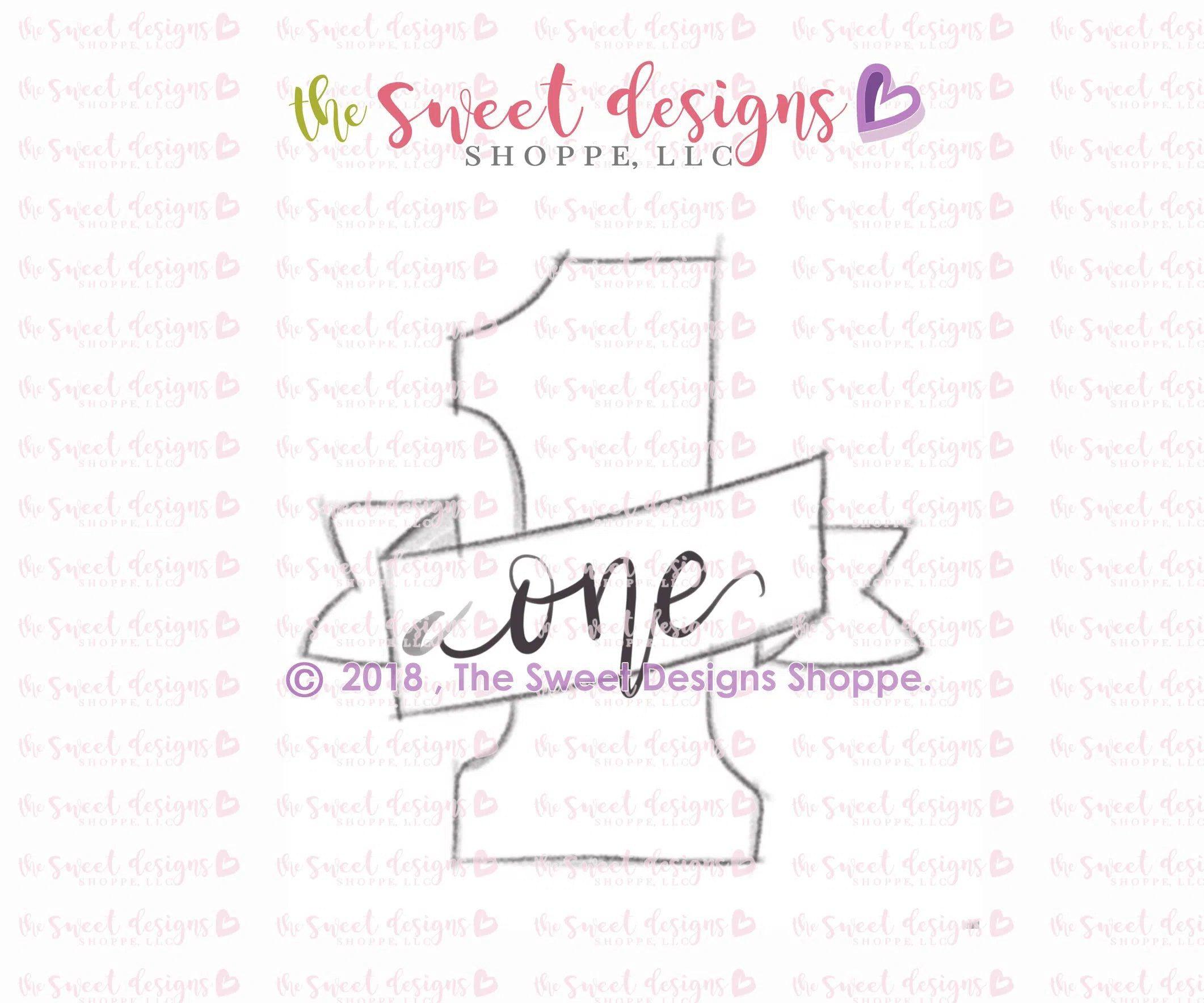 Number 1 With Ribbon Cookie Cutter - Etsy