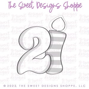 21 Birthday Candle - Cookie Cutter - Etsy