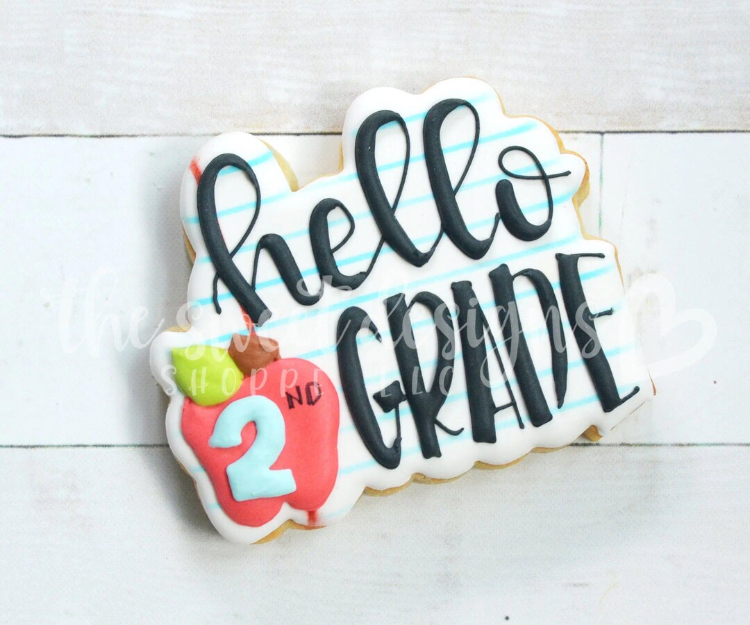 Hello "2nd" Grade - Cookie Cutter - Etsy
