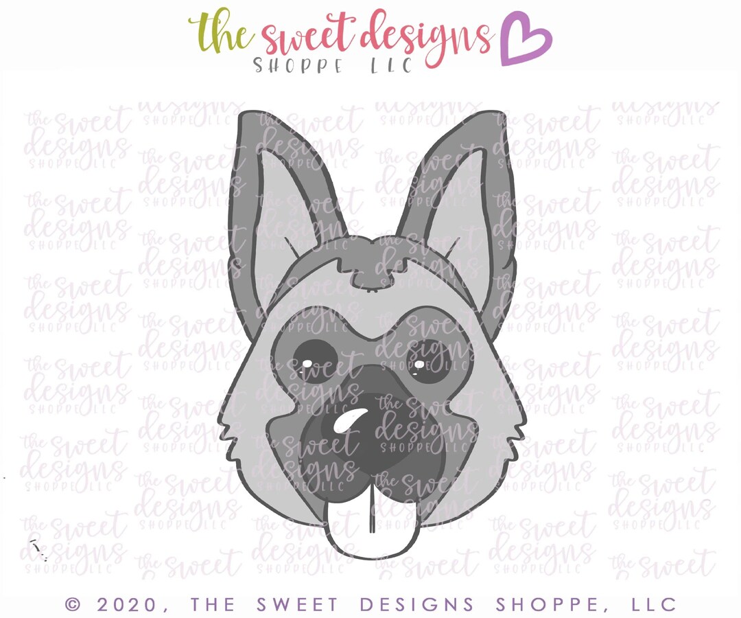 German Shepherd Dog Face - Cookie Cutter - Etsy