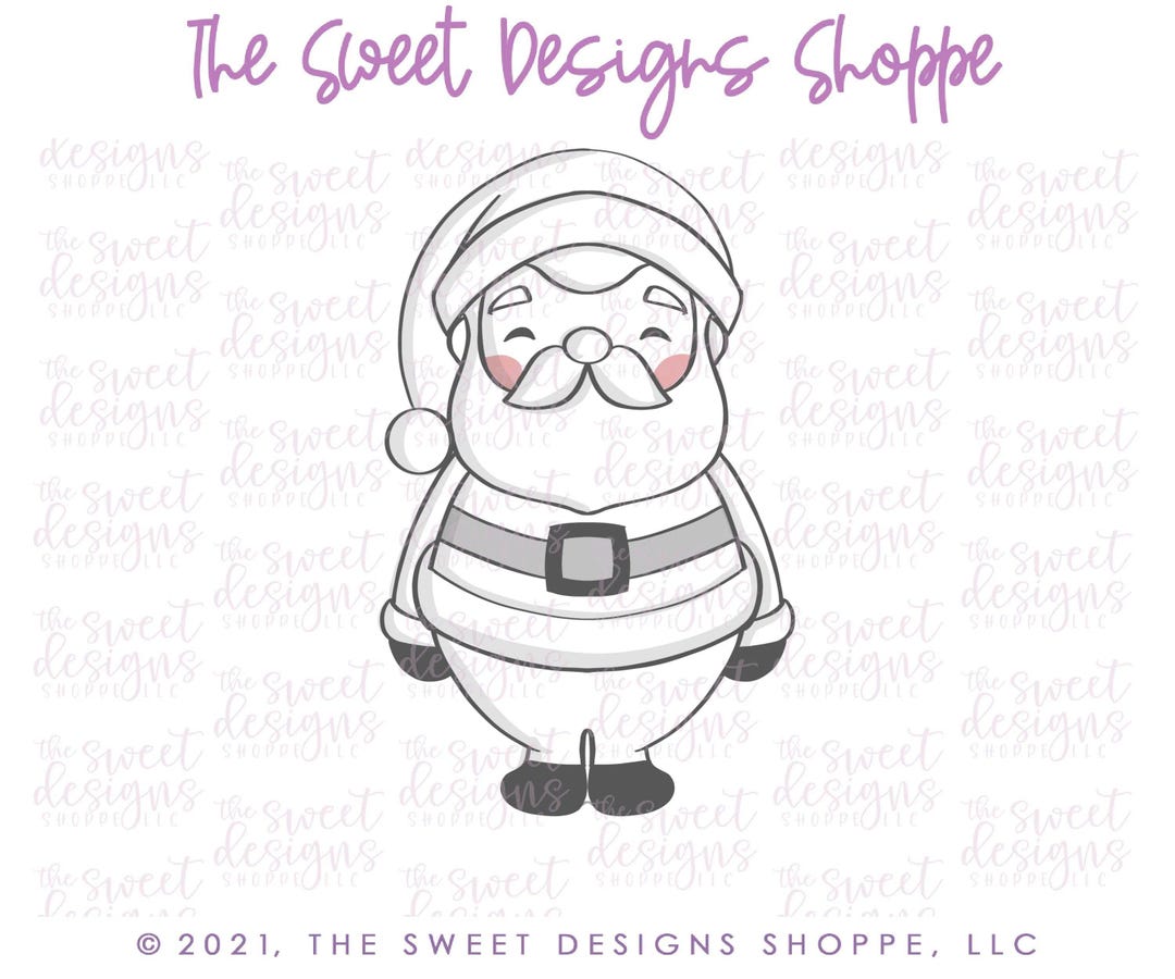Full Belly Santa - Cookie Cutter - Etsy