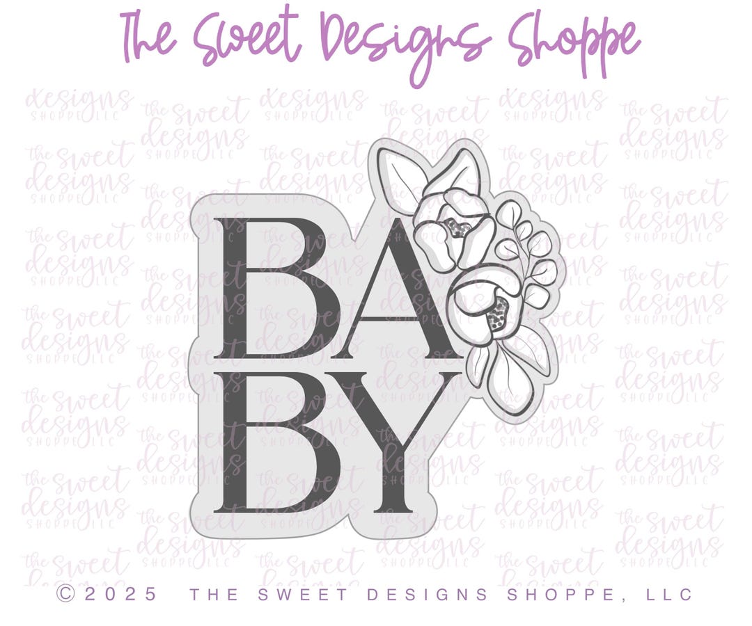 Peony Baby Plaque - Cookie Cutter - ETSY - Etsy