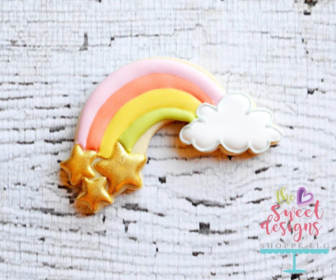 Rainbow and Stars V2 - Cookie Cutter - Etsy