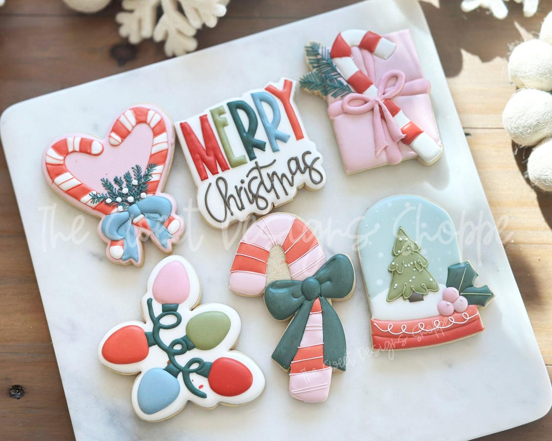 Coquette Merry Christmas Cookie Cutter Set - Set of 6 - Cookie Cutters ...