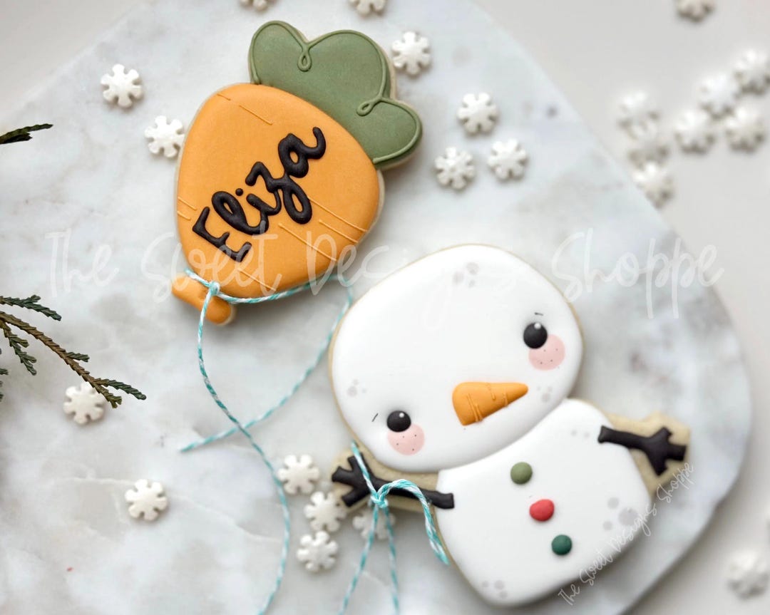 Snowman and Balloons - Cookie Cutters Set - Set of 3 - Cookie Cutters ...