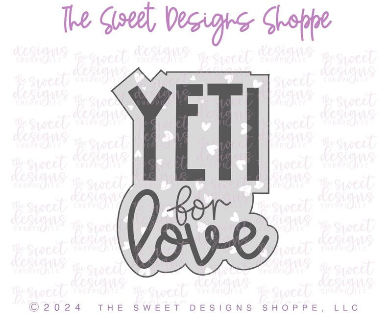 Love Yeti Monster Set - Set of 2 - Cookie Cutters - ETSY - Etsy