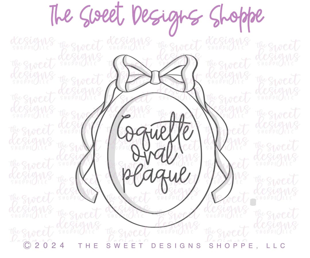 Oval Coquette Plaque - Cookie Cutter - Etsy