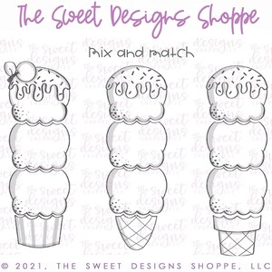 BYO Summer Ice Cream Set - Cookie Cutters - Etsy