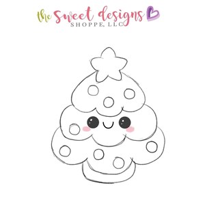 Kawaii Christmas Tree With Star V2- Cookie Cutter - Etsy