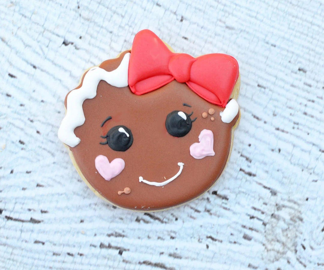 Gingerbread Girl Face V2- Cookie Cutter - Etsy