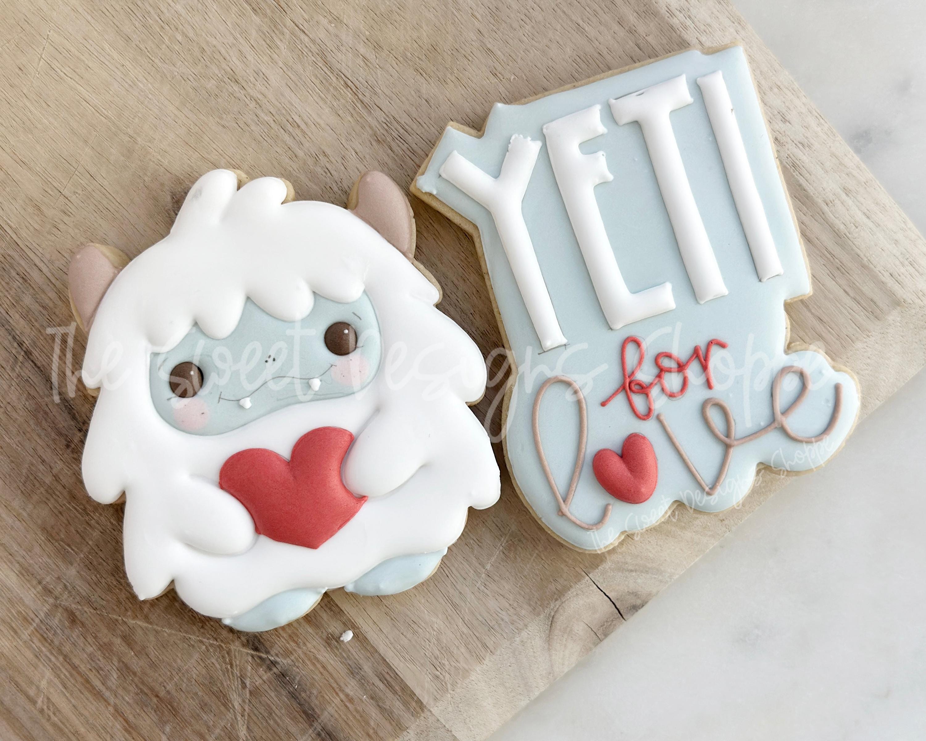 Love Yeti Monster Set - Set of 2 - Cookie Cutters - ETSY - Etsy