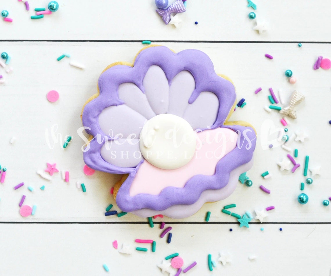 Seashell and Pearl Cookie Cutter - Etsy
