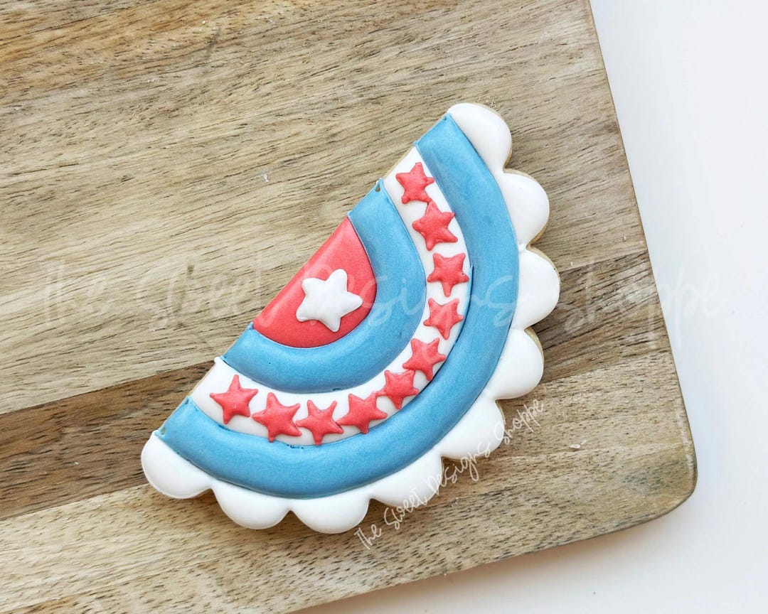 Scalloped Fan Flag - Cookie Cutter - Etsy