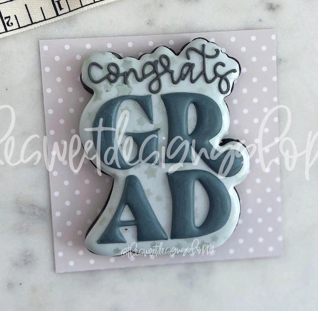 Congrats Grad Plaque - Cookie Cutter - Etsy