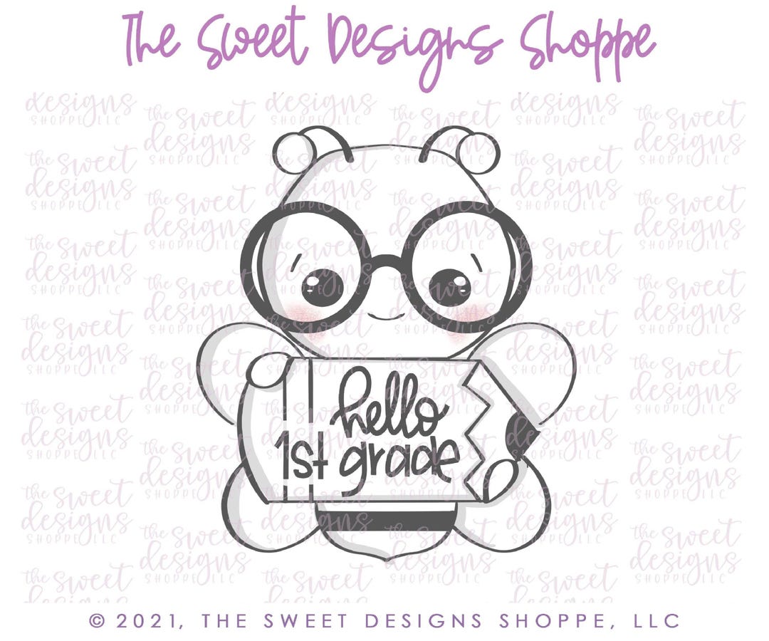 Nerdy Bee With Pencil Cookie Cutter - Etsy