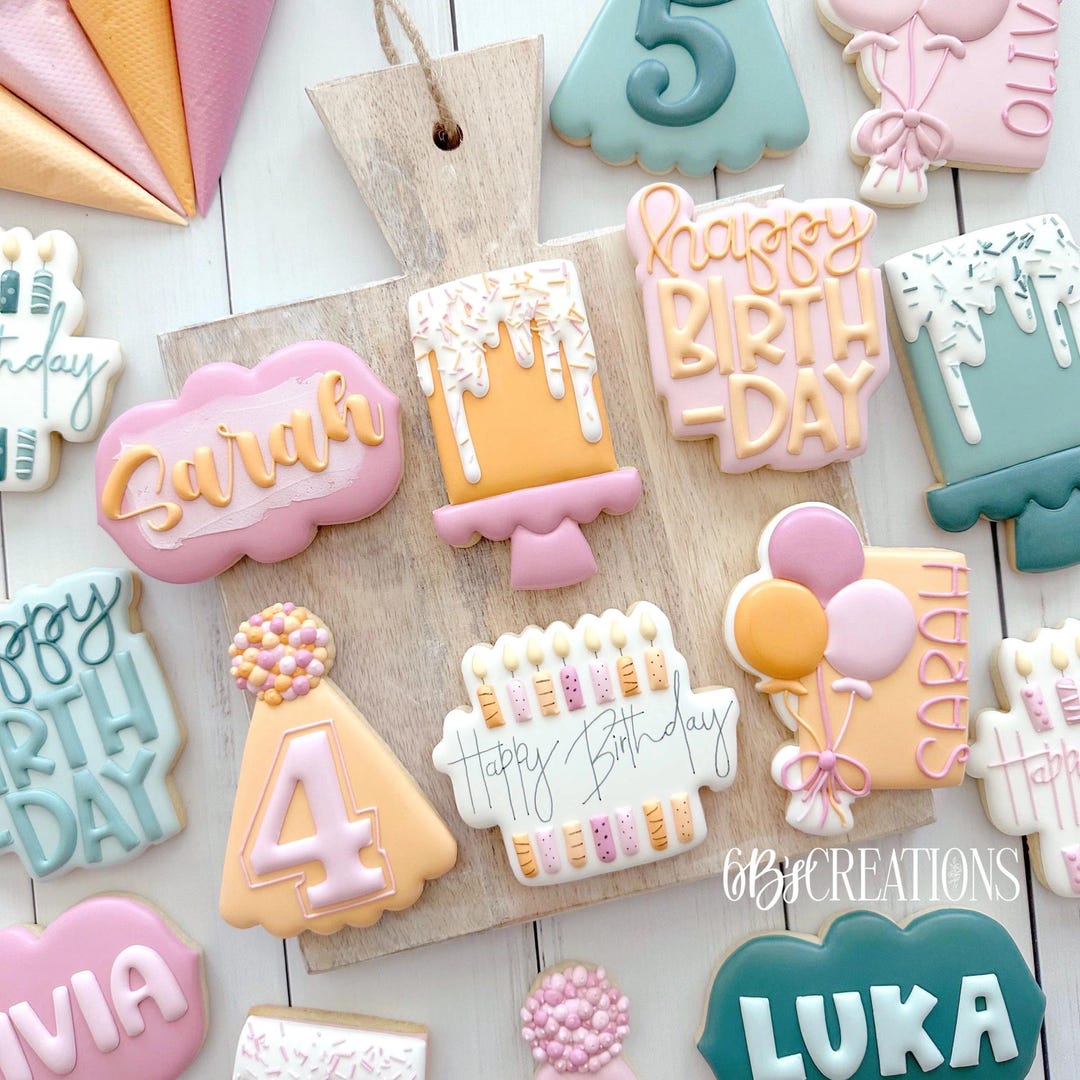 6 B's Creations: "birthday" Class Cookie Cutters Set - Set of 6 Cookie ...