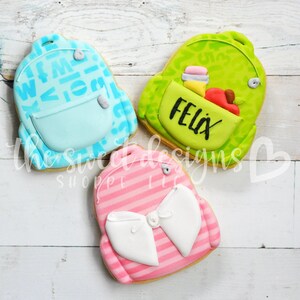 School Backpack - Cookie Cutter - Etsy