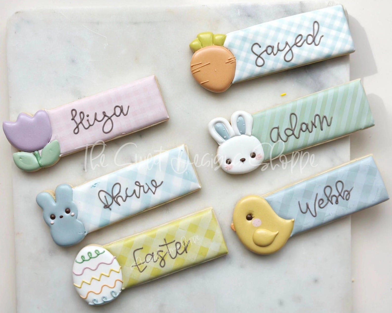 Easter Name Tags Set - Set of 6 Cookie Cutters - Etsy