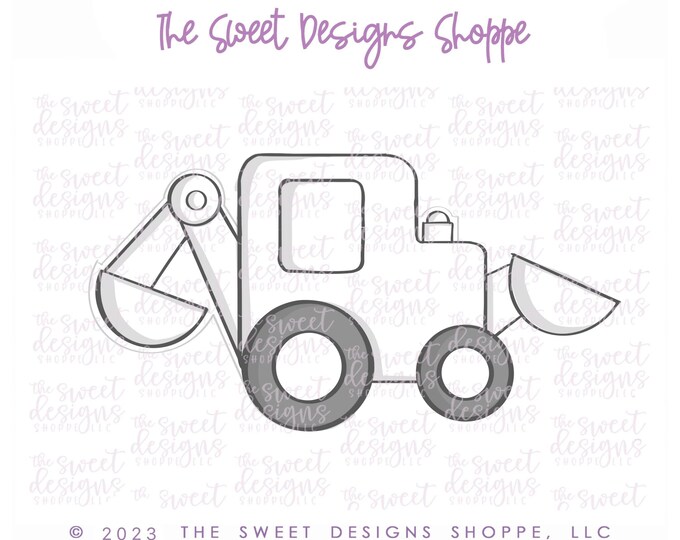 Backhoe Excavator 227-691 Cookie Cutter and Acrylic Stamp imprinted - Etsy
