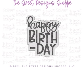 Happy Birthday Cookie Cutter - Etsy