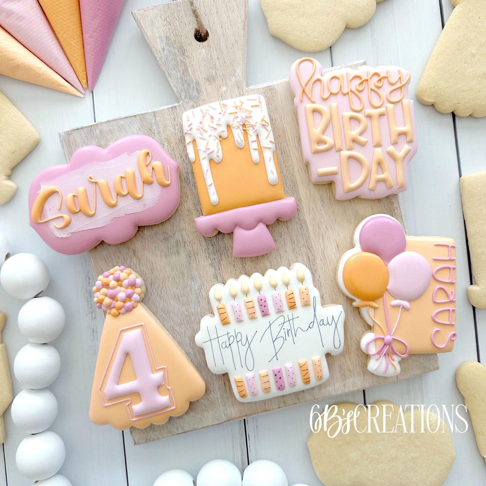 6 B's Creations: "birthday" Class Cookie Cutters Set - Set of 6 Cookie ...