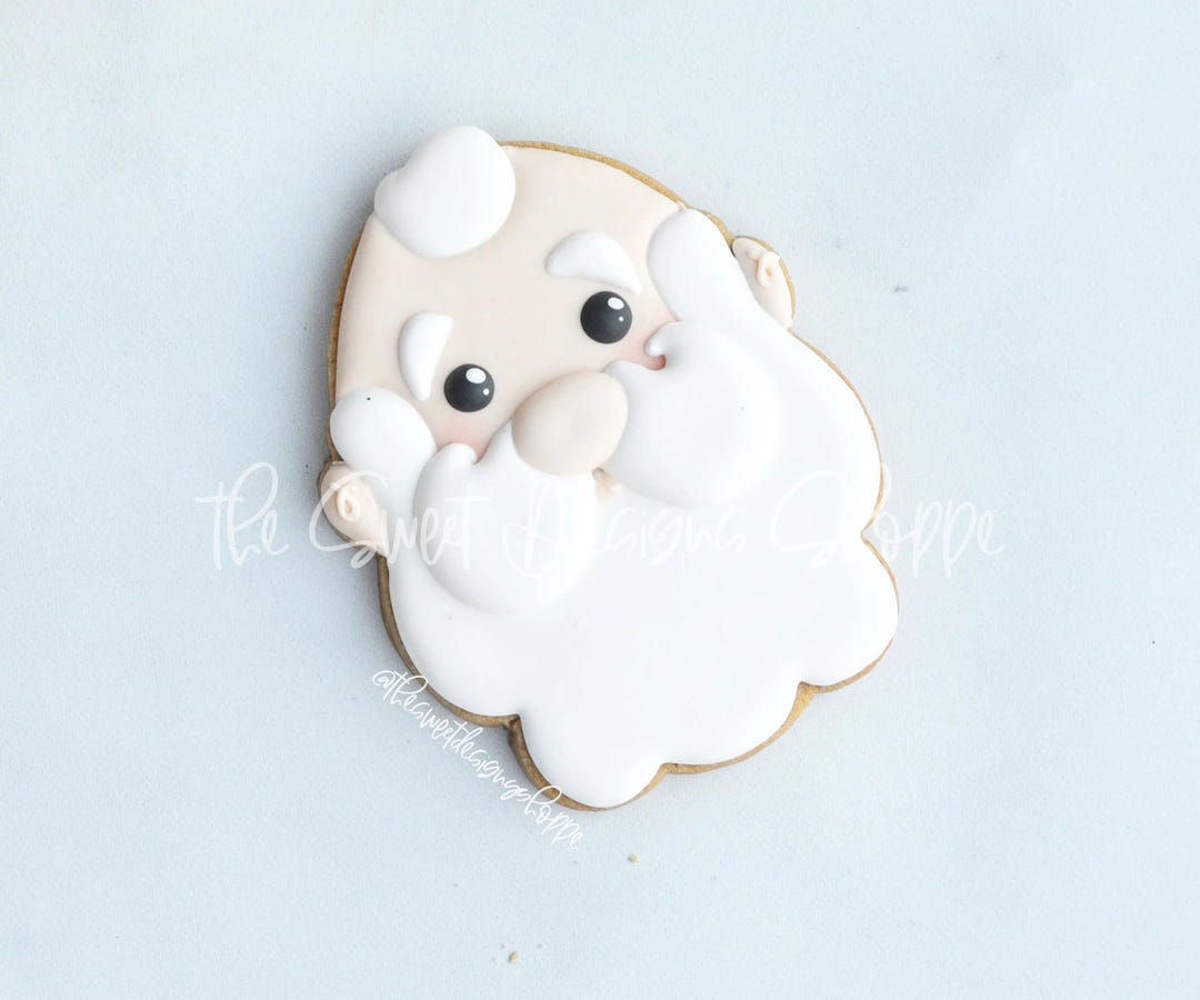 Tallish Bald Santa Face - Cookie Cutter - Etsy