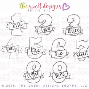 Numbers With Ribbon Set - Cookie Cutters - Etsy