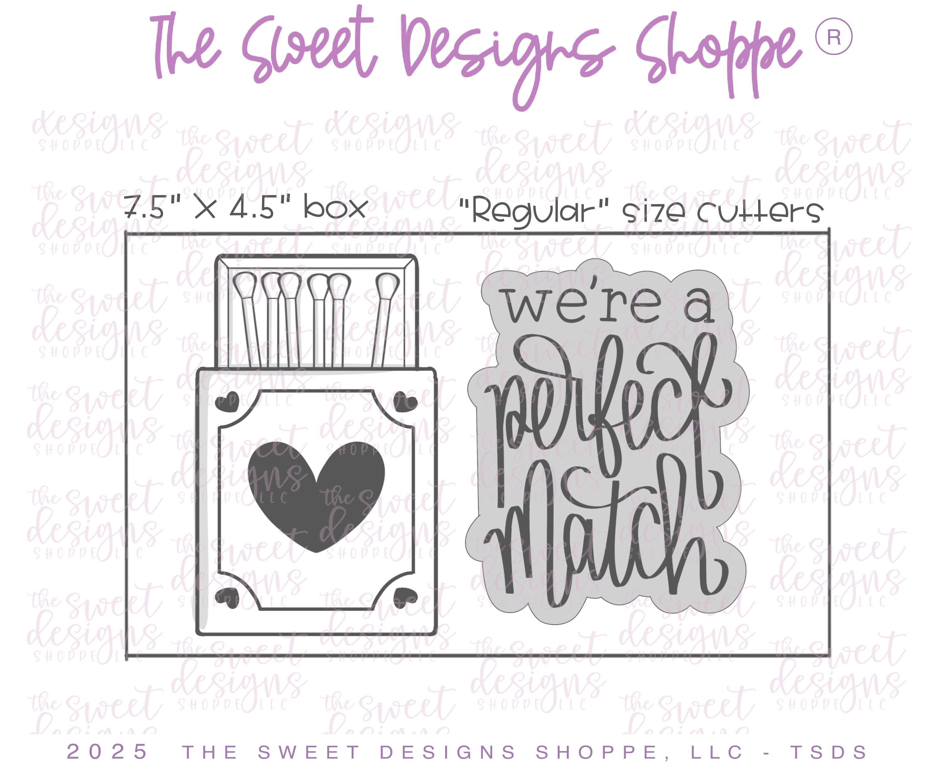 We're a Perfect Match Set - Set of 2 - Cookie Cutters - ETSY - Etsy