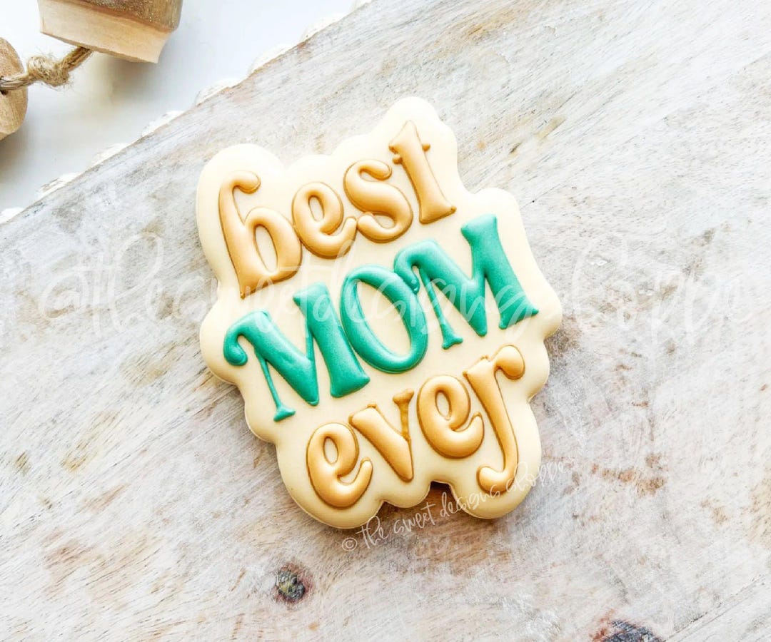 Best Mom Ever Groovy Plaque - Cookie Cutter - Etsy
