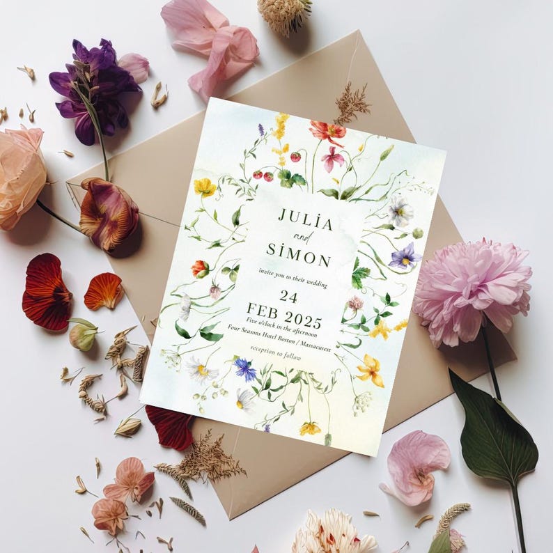 Minimal Custom Digital Invitations Personalized Wedding Invites ...