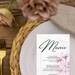 Flower Menu Template, Garden Party Bridal Menu, Boho Flowers Event Menu ...