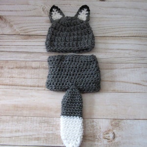 Baby Wolf Outfit, Newborn Wolf Diaper Cover Set, Baby Wolf Hat, Newborn ...