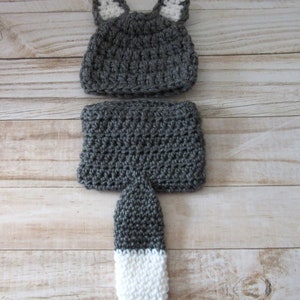 Baby Wolf Outfit, Newborn Wolf Diaper Cover Set, Baby Wolf Hat, Newborn ...