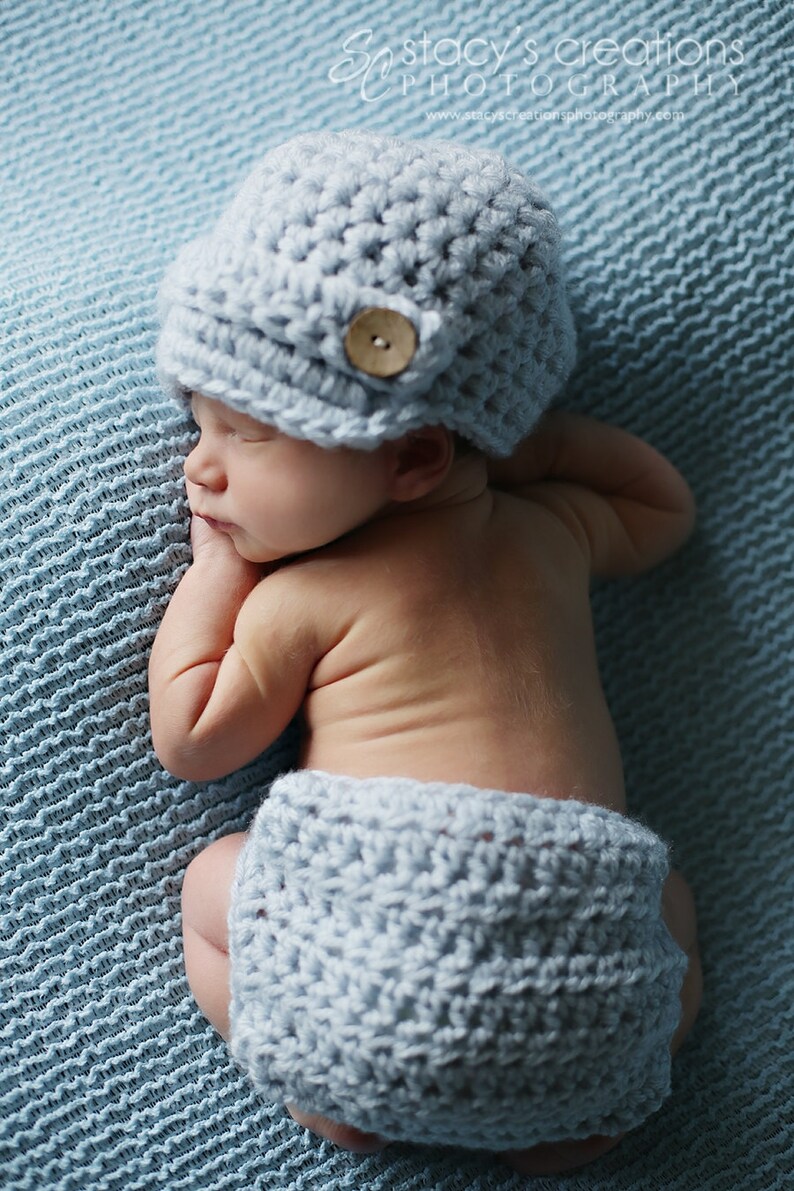 Blue Baby Boy Hat Newborn Hat Newborn Photo Outfit Boy Baby - Etsy
