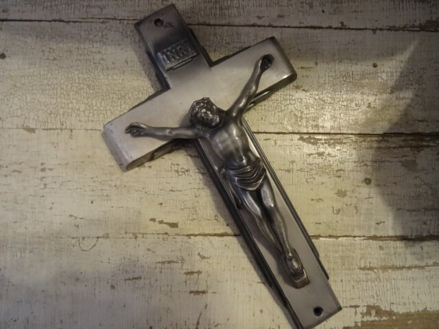 Vintage Heavy Metal Jesus Cross Shabby - Etsy