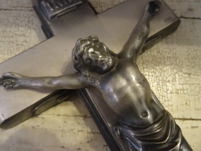 Vintage Heavy Metal Jesus Cross Shabby - Etsy