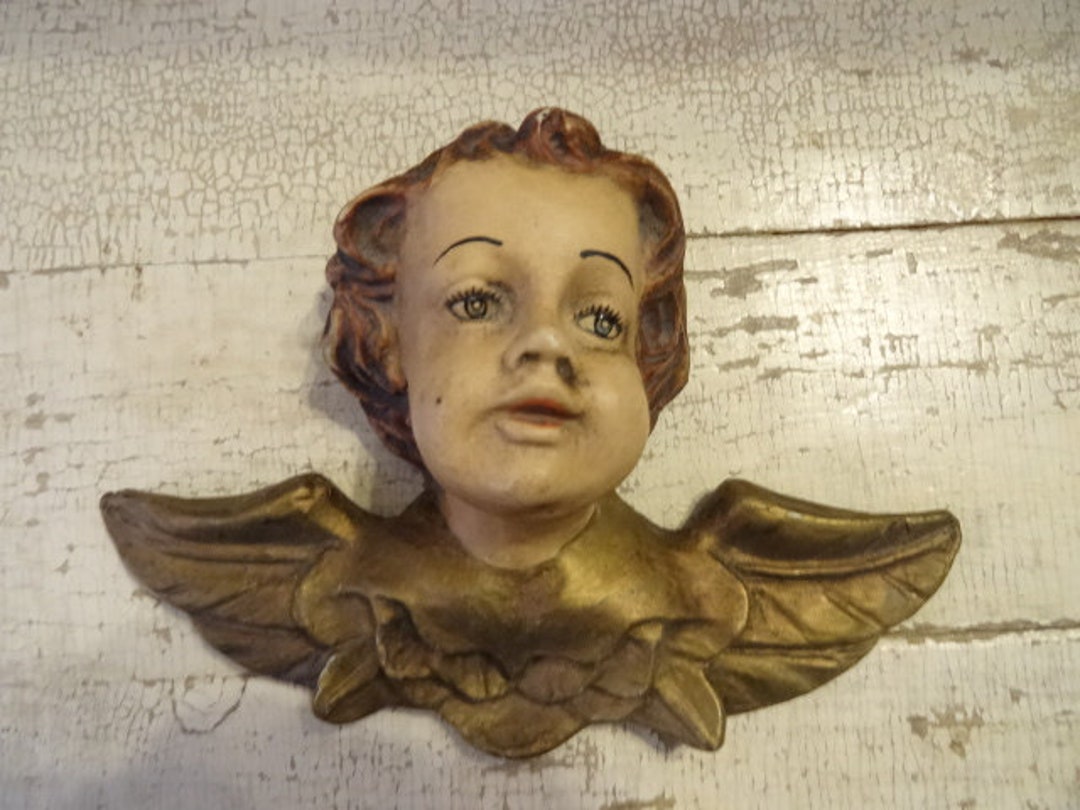 Vintage Shabby Cottage Chic Cherub Angel Putti Wall Hanging - Etsy
