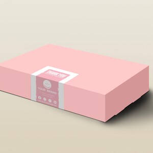 Bakery Box Seal Label Template: Editable Thank You Sticker (CANVA, 3 ...