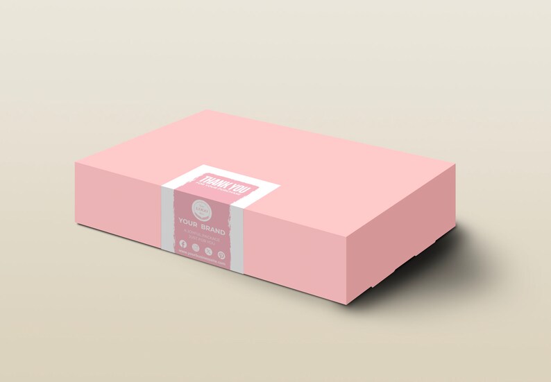 Bakery Box Seal Label Template: Editable Thank You Sticker (CANVA, 3 ...