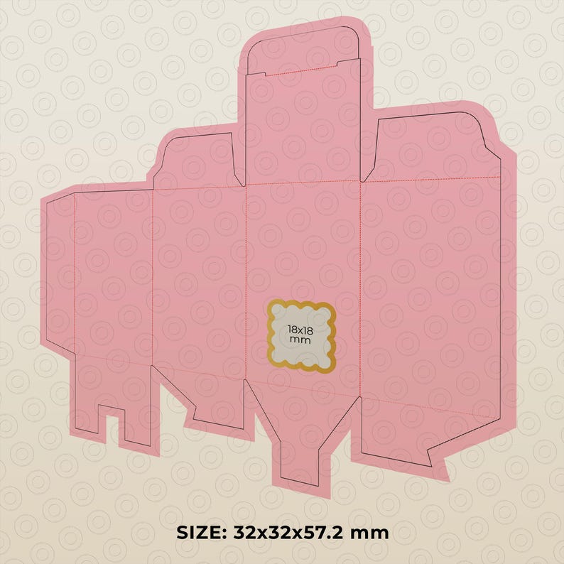 Editable Box Template (32mmx32mmx57.2mm) via Canva - Customizable ...